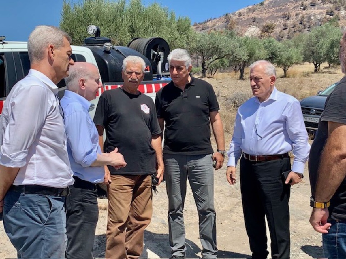 Κλιμάκιο της ΚΕΔΕ στις πληγείσες περιοχές του νησιού της Ρόδου - ΚΑΡΦΙΤΣΑ