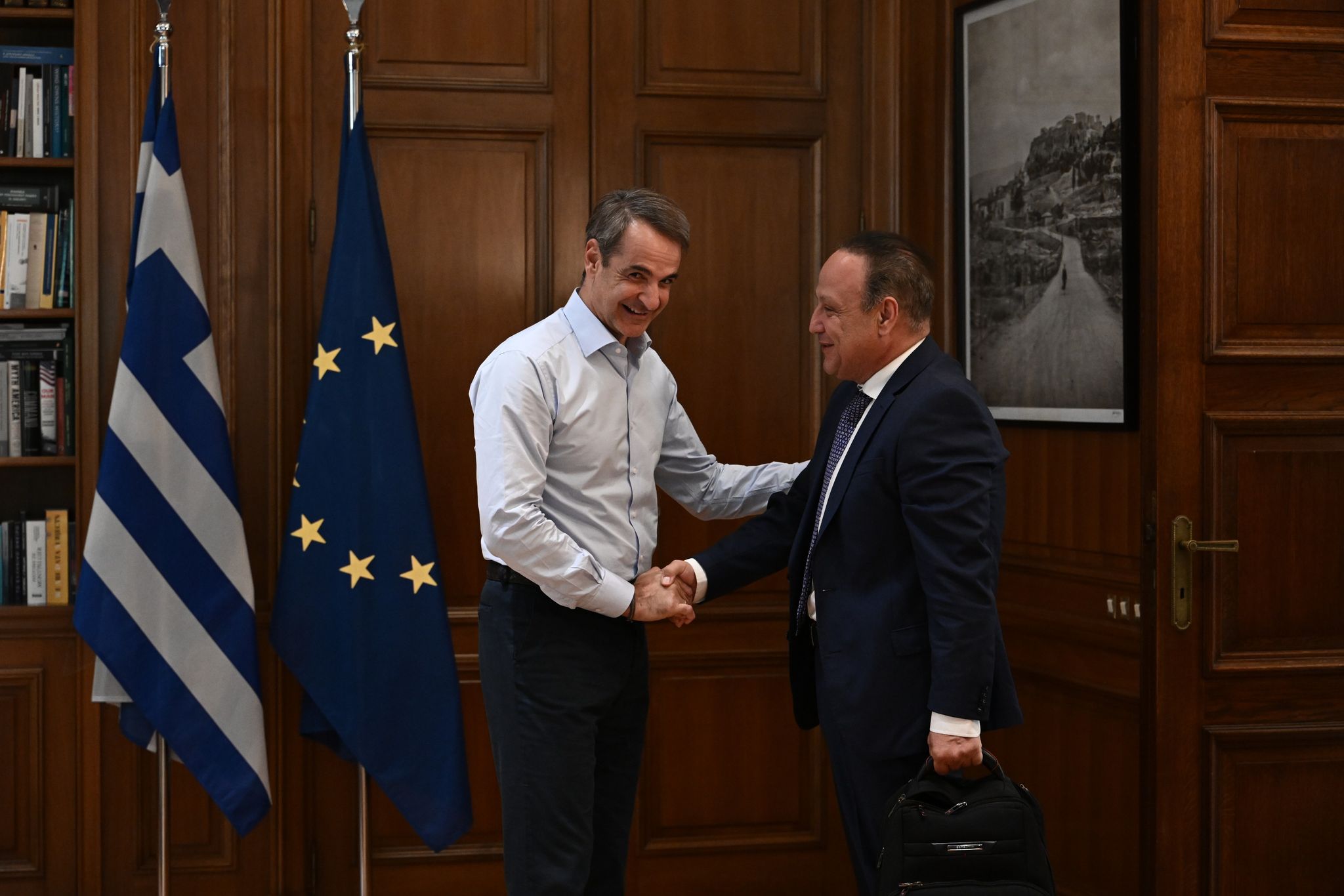 Συνάντηση Μητσοτάκη – Αγγελούδη στο Μέγαρο Μαξίμου με τα μεγάλα έργα ...
