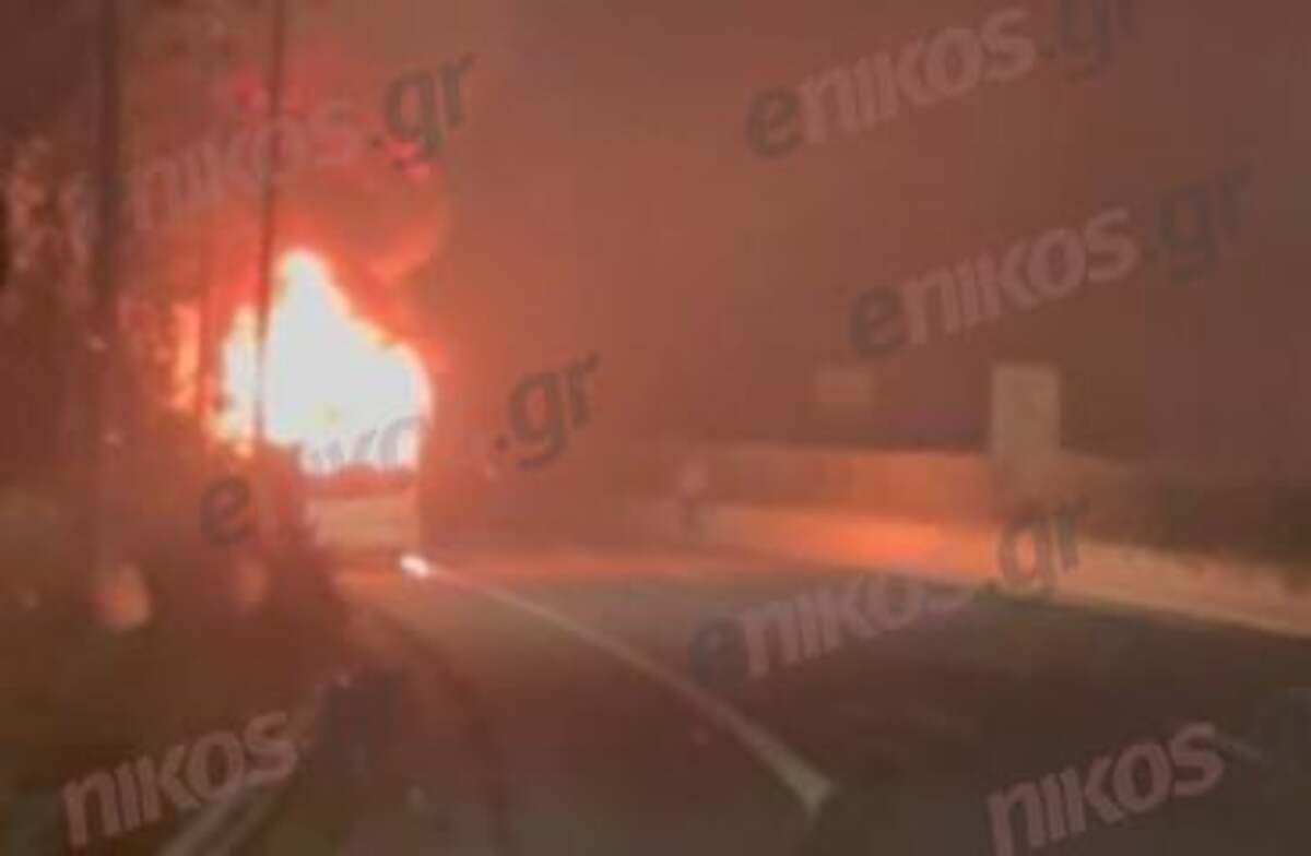 Πυρκαγιά σε λεωφορείο που εκτελούσε δρομολόγιο Αθήνα - Θεσσαλονίκη ...